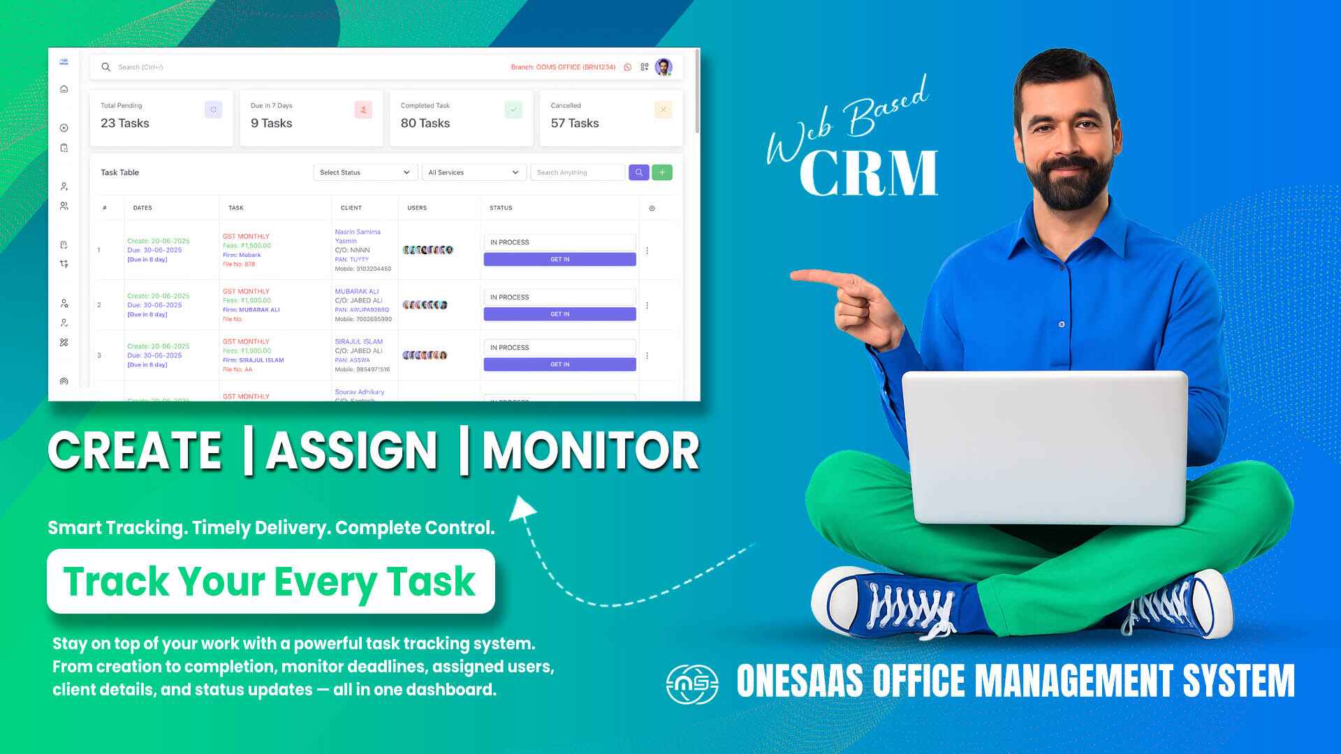 Login | OOMS - CRM for Tax Consultants | OneSaas Office Management System